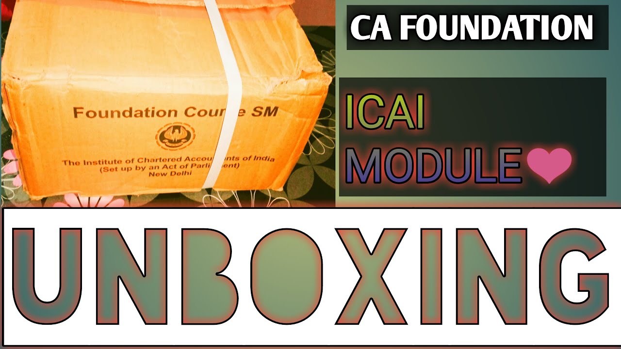 ca foundation books unboxing/ icai module november 2021/ca books - YouTube