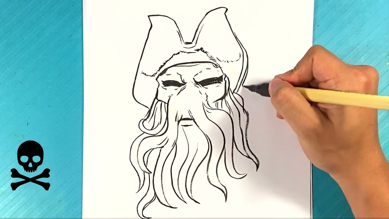 Davy Jones Pirate Drawing