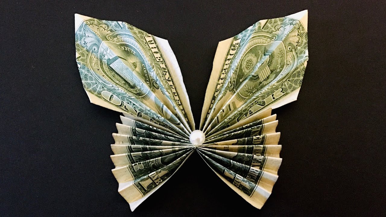 Origami Dollar Butterfly How To Make A Money Origami Butterfly