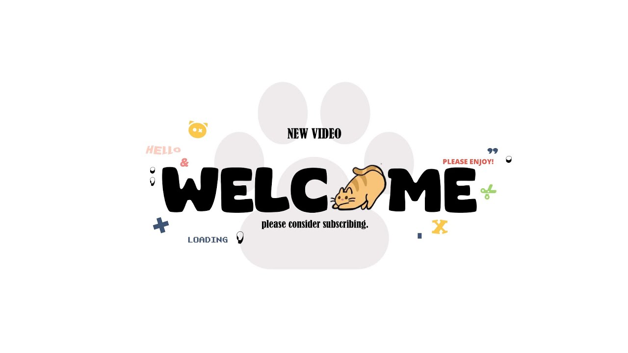 cute (orange cat) Intro & Outro templates | FREE FOR USE - YouTube