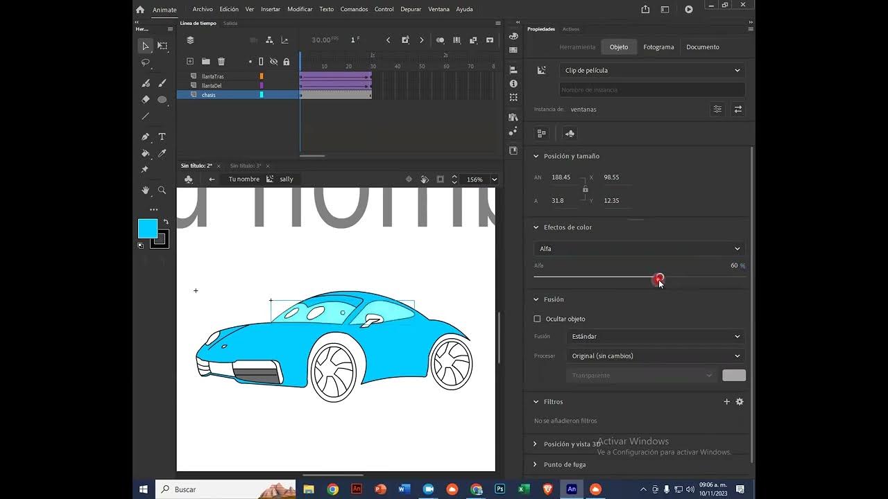Efectos de color y Escenas en Adobe Animate - YouTube