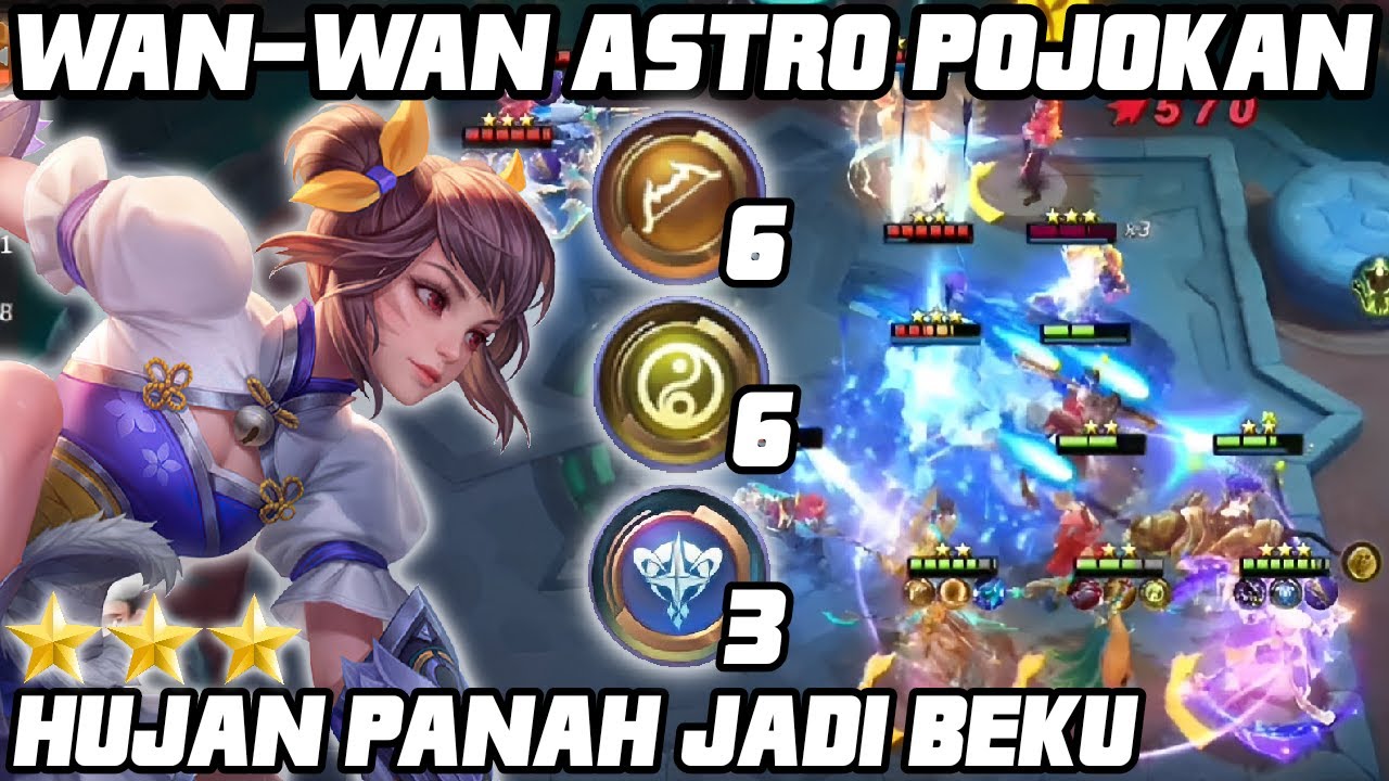 WAN-WAN ASTRO MODE POJOKAN || HUJAN PANAH AUTO JADI BEKU || MAGIC CHESS MOBILE LEGENDS - YouTube