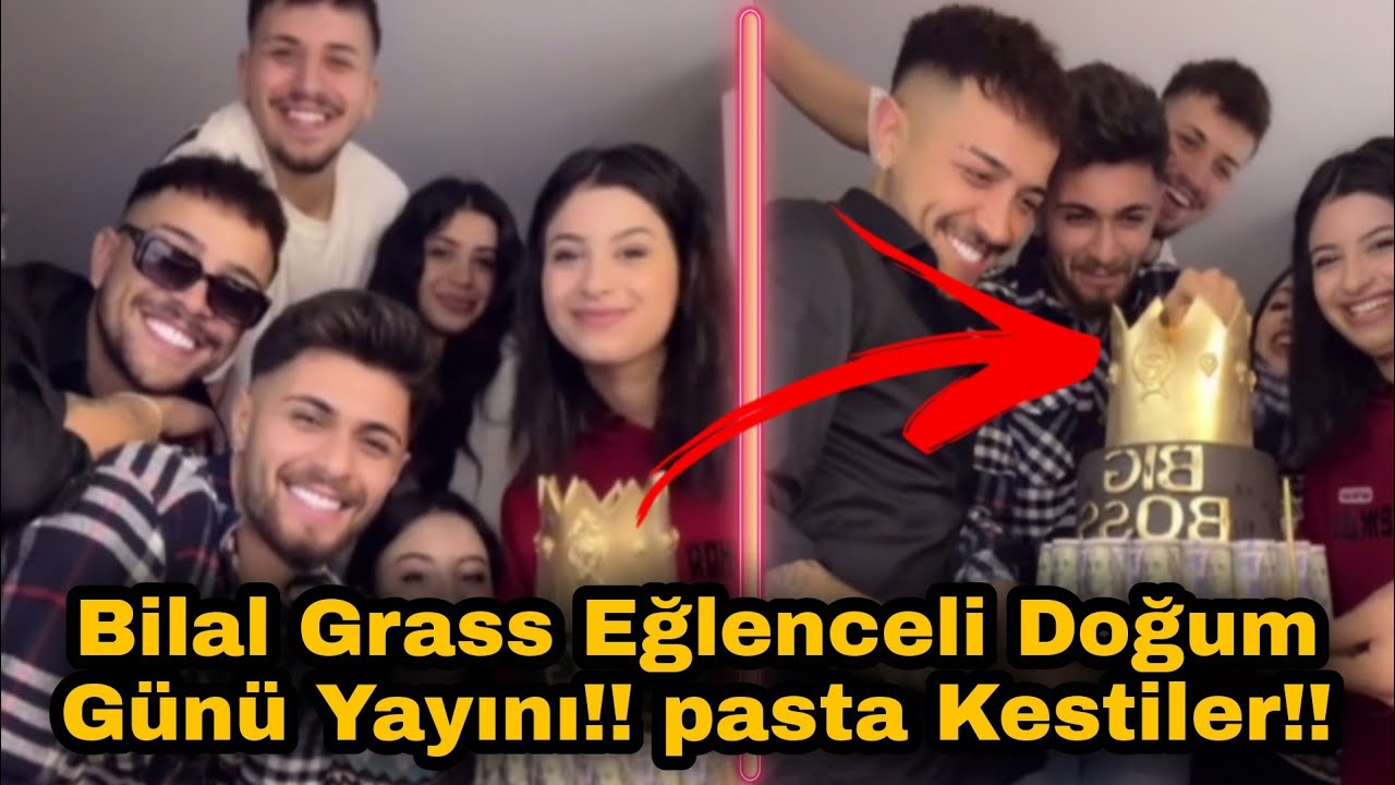Bilal Grass Eğlenceli Doğum Günü Yayını!! Pasta Kestiler!! - YouTube
