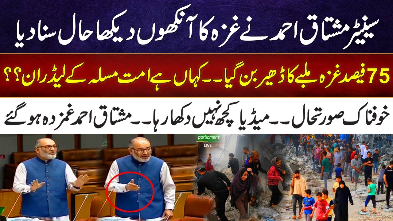 Senator Mushtaq Ahmad Updating About His Visit Of Palestine, Gaza - YouTube