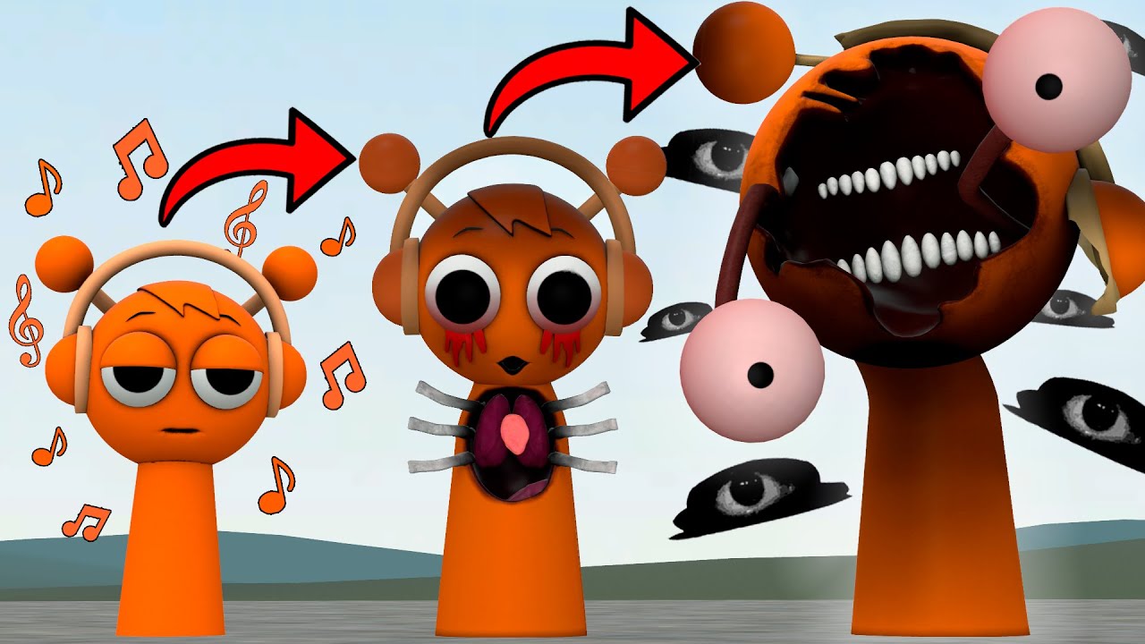 NEW HORROR EVOLUTION OREN ORANGE PHASE 3 SPRUNKI SONG In Garrys Mod ...