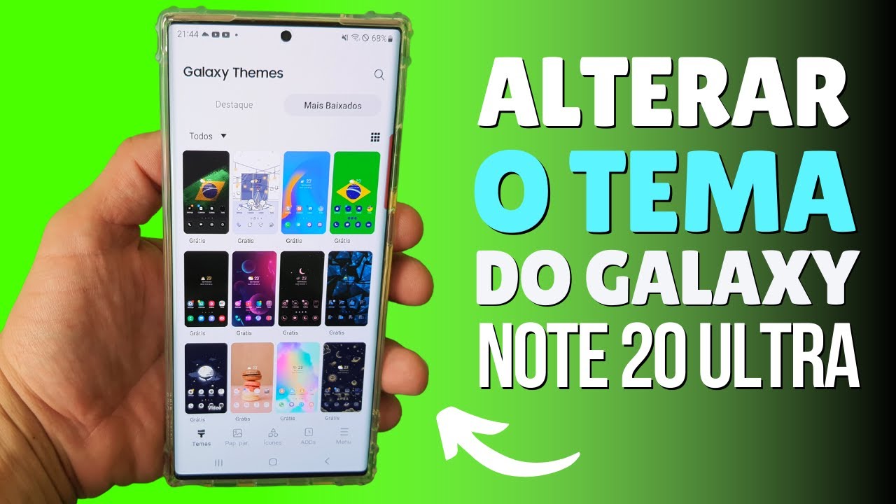 COMO ALTERAR O TEMA DO CELULAR SAMSUNG GALAXY NOTE 20 ULTRA - YouTube