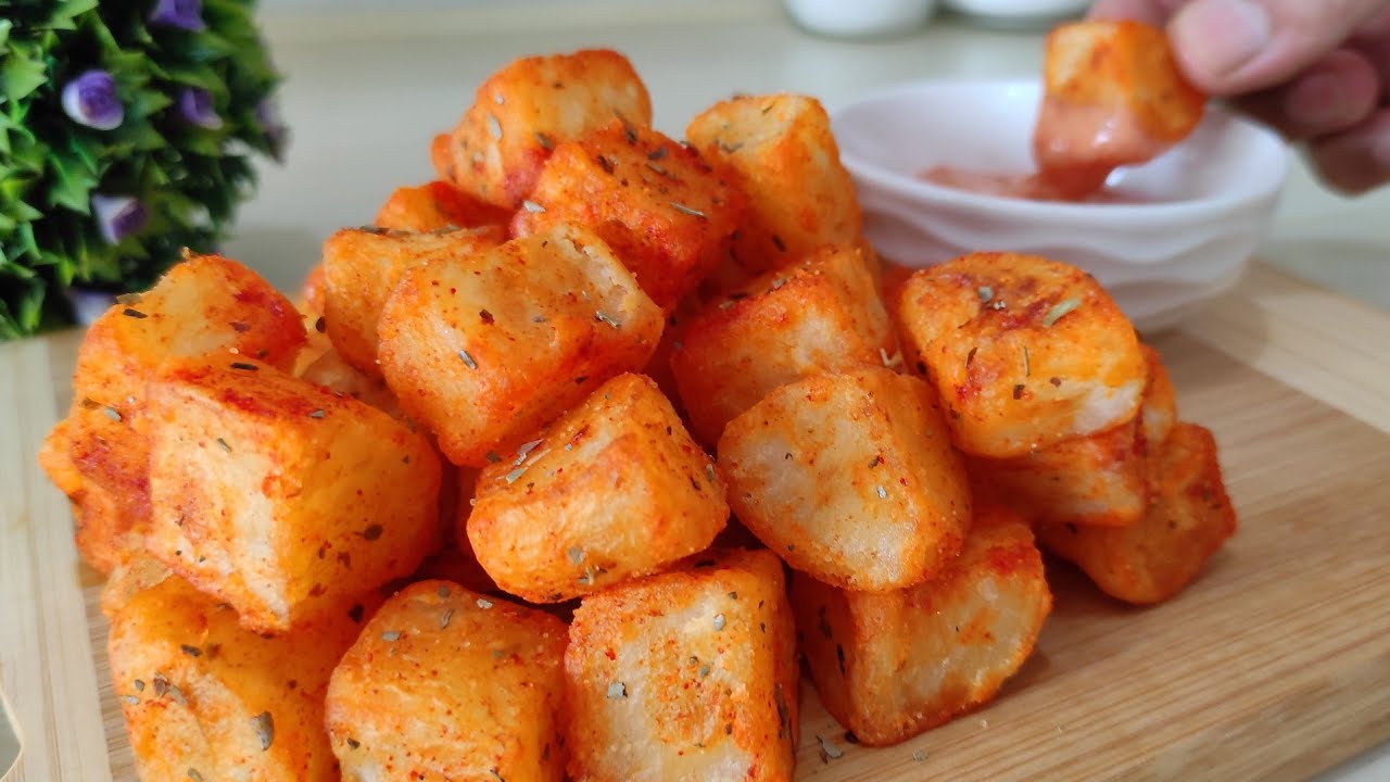 Super Crispy Potato Popcorn | 5 mins recipe - YouTube