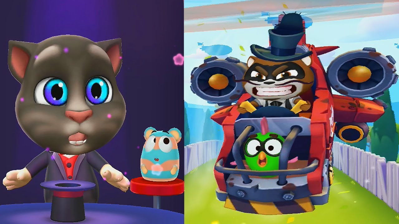 TALKING TOM 2 VS TALKING TOM SKY RUN - YouTube