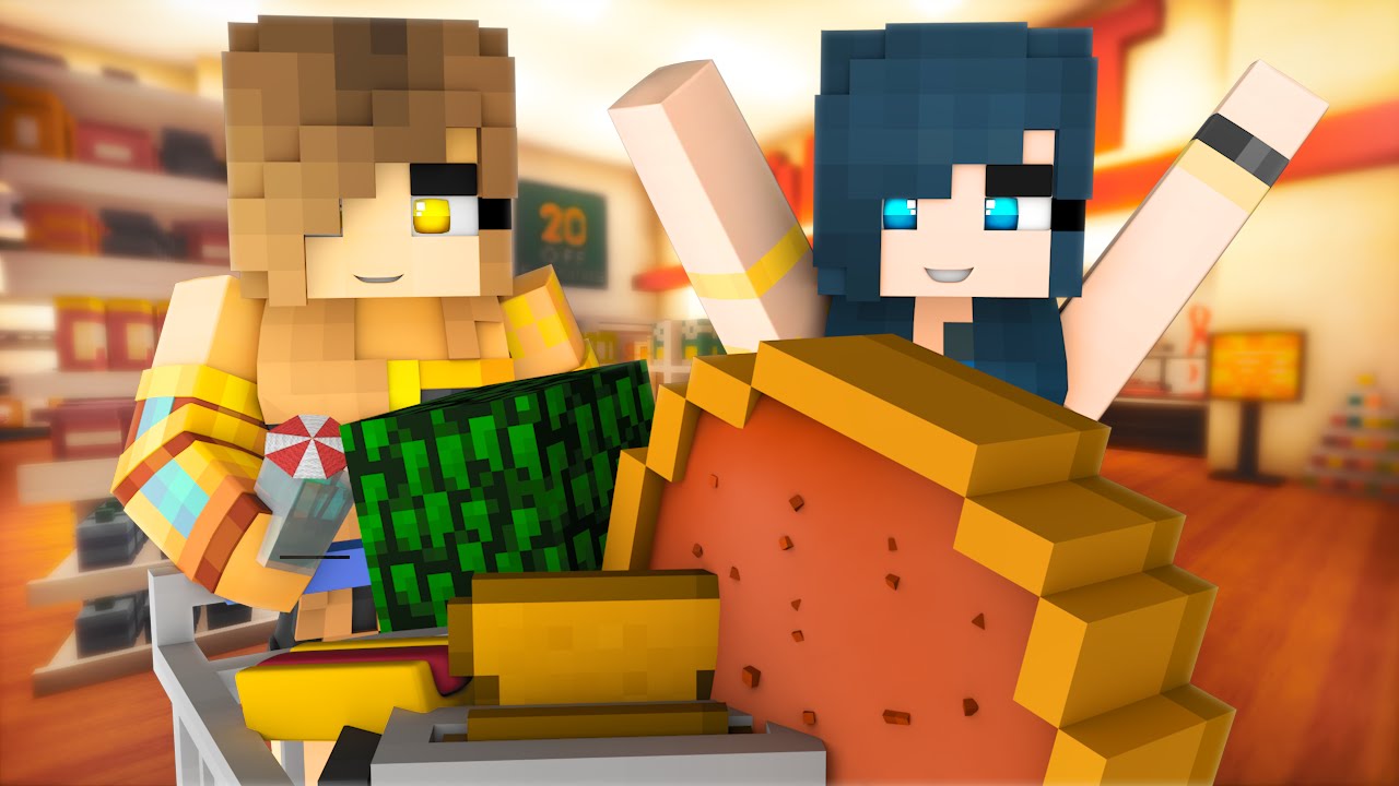 Minecraft - GROCERY STORE TRIP WITH FUNNEH! (Minecraft Roleplay) - YouTube