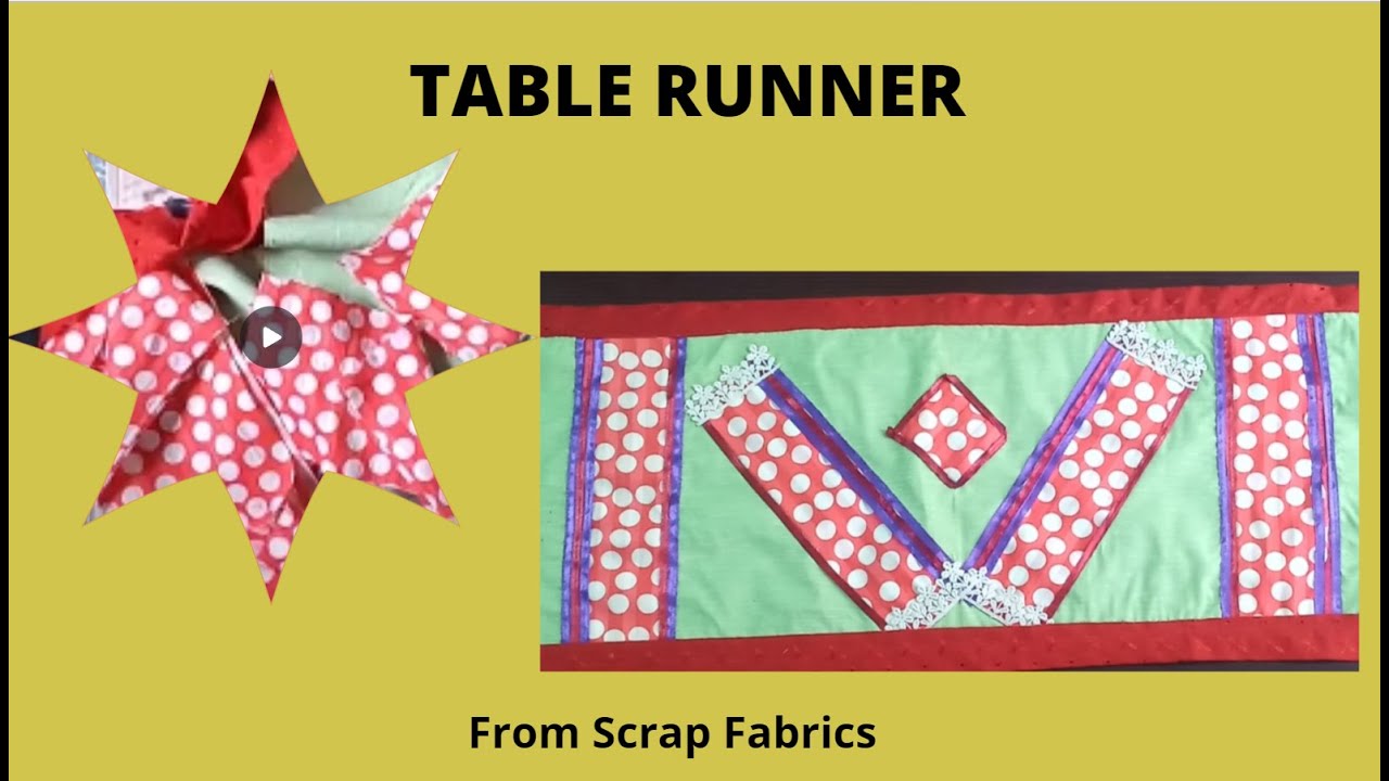 Table Runner from Scrap Fabrics - YouTube