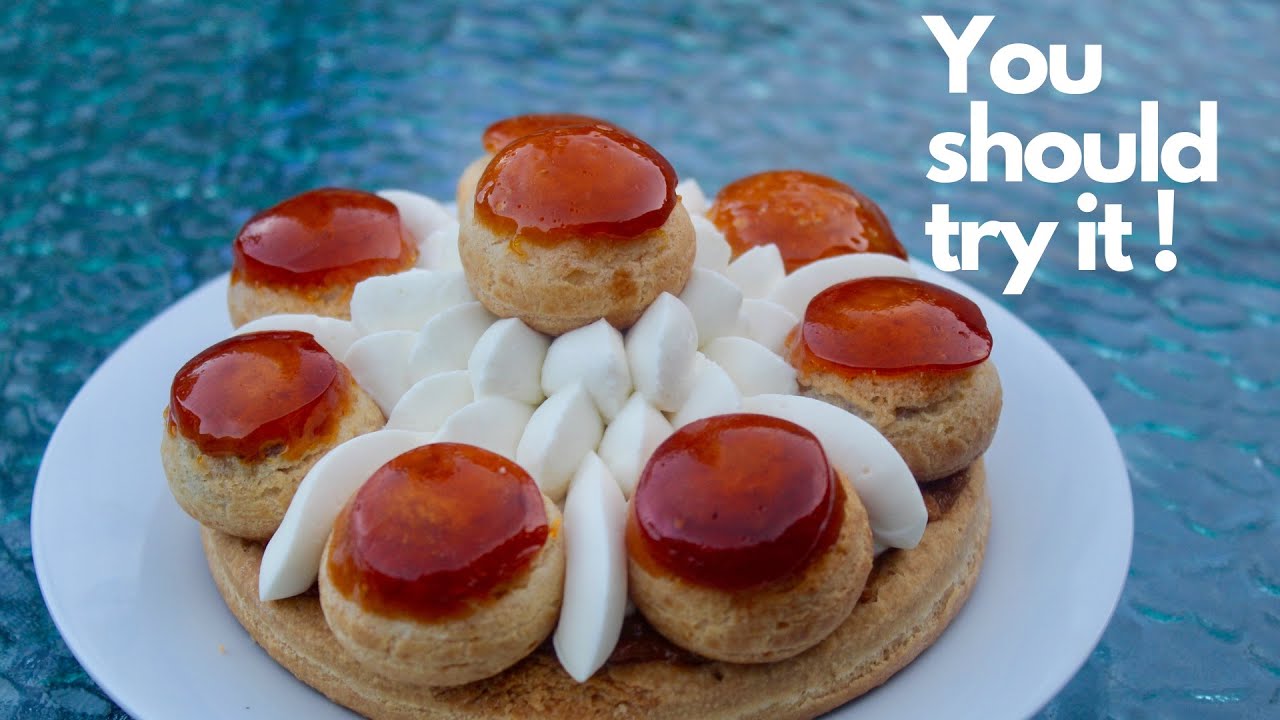 How to make a mini St Honoré with Creme Chiboust. - YouTube