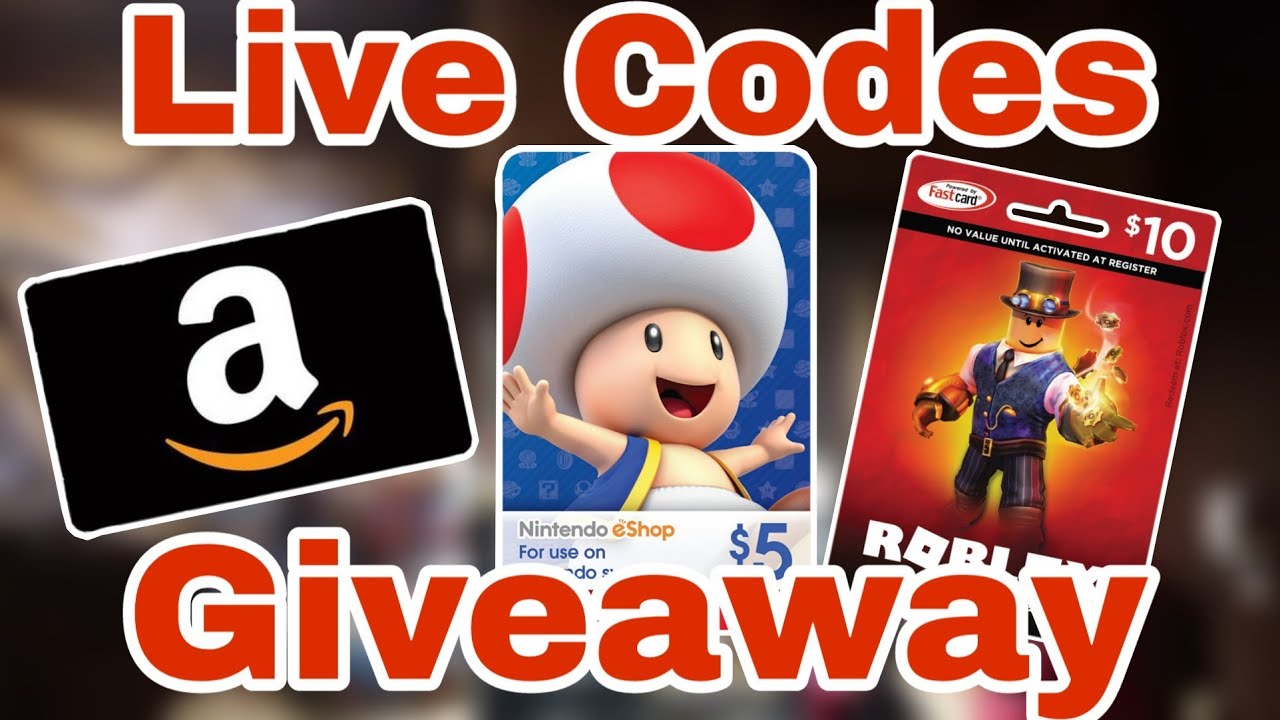 FREE ROBLOX / NINTENDO ESHOP / AMAZON CODES GIVEAWAY!! - YouTube