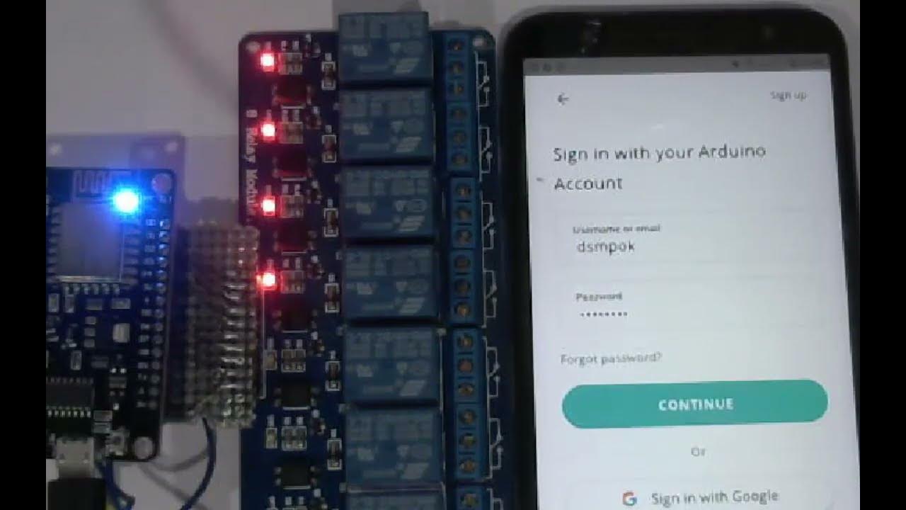 Kontrol ON/OFF 4 buah Relay dengan Arduino Iot Cloud dan NodeMCU - YouTube