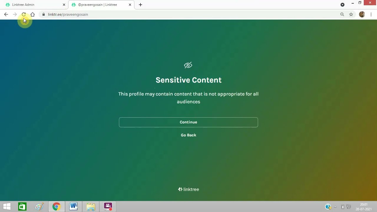 How To Resolve Sensitive Content Issue In Linktree Profile? - YouTube