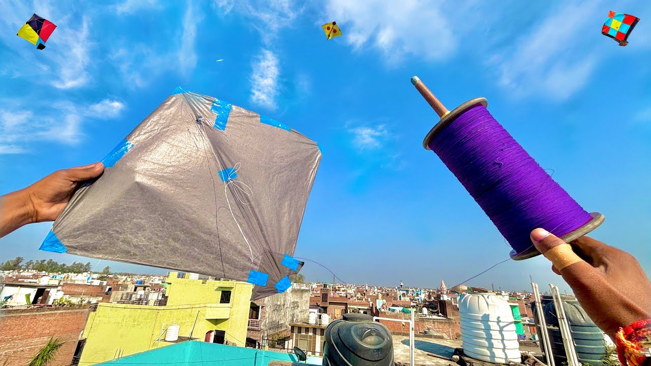 Blue manjha kite cutting tricks 🔥 | kite fighting | kite flying | kite ...