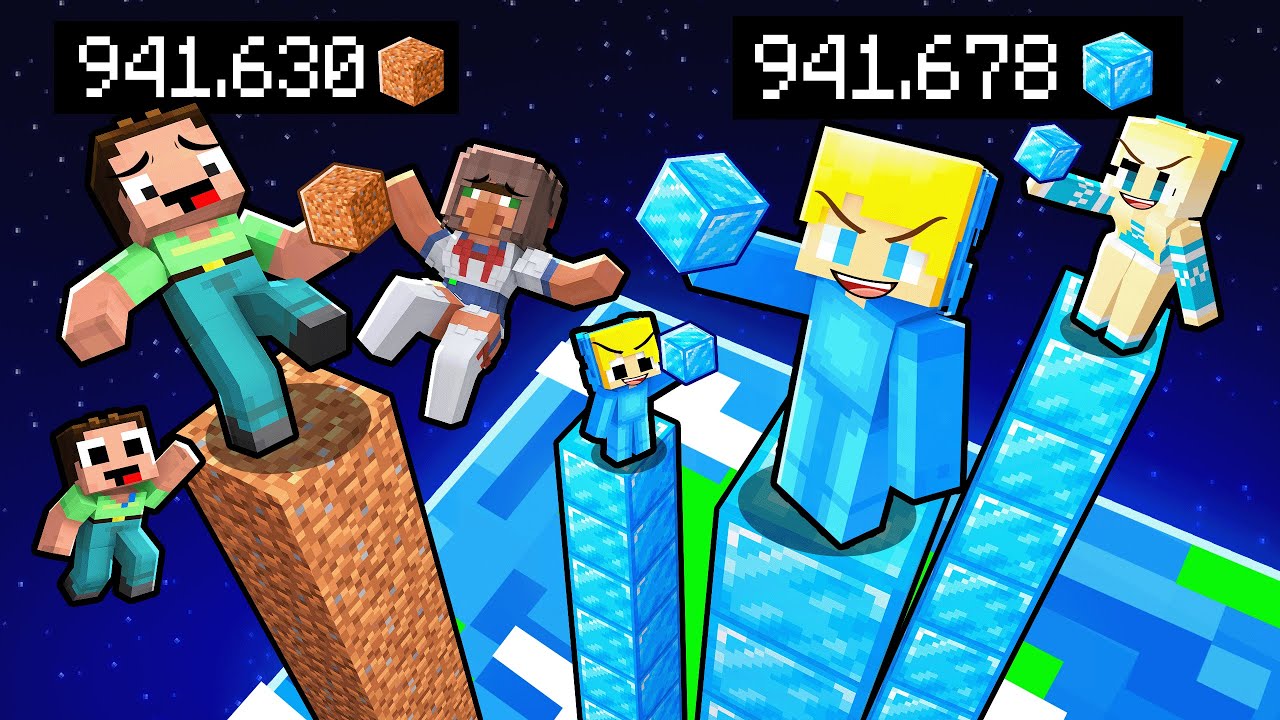 Ukri und Billy: Arme vs. Reiche Familie Turm Battle in Minecraft! - YouTube