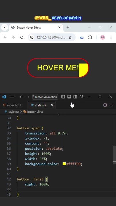 How To Create Button Hover Effect Using Css Javascript Loading Coding Programming 