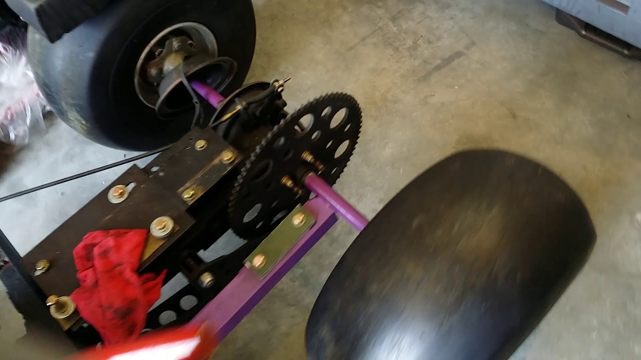 Next go-kart project four wheeler Front End motorcycle engine - YouTube