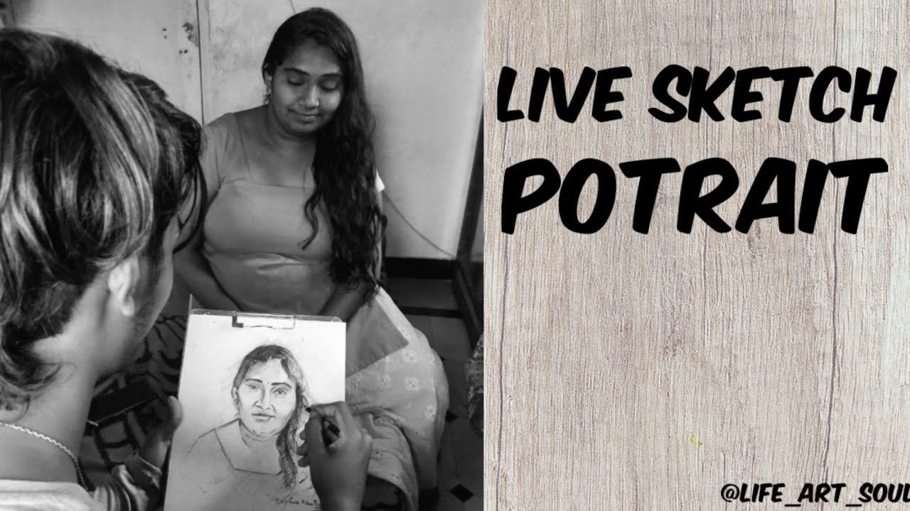 Live potrait sketch||life drawing ||drawing||charcoal sketch||live ...