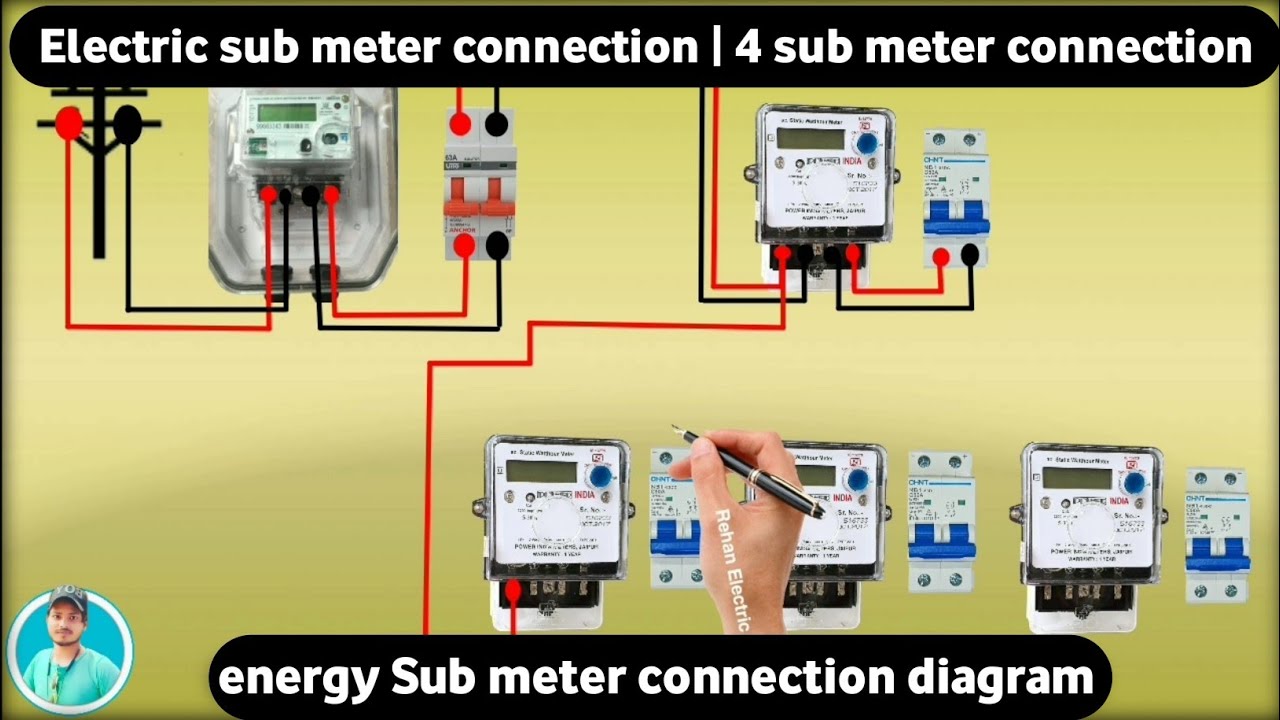 Sub meter connection | 4 sub meter fitting connection | सब मीटर कनेक्शन ...