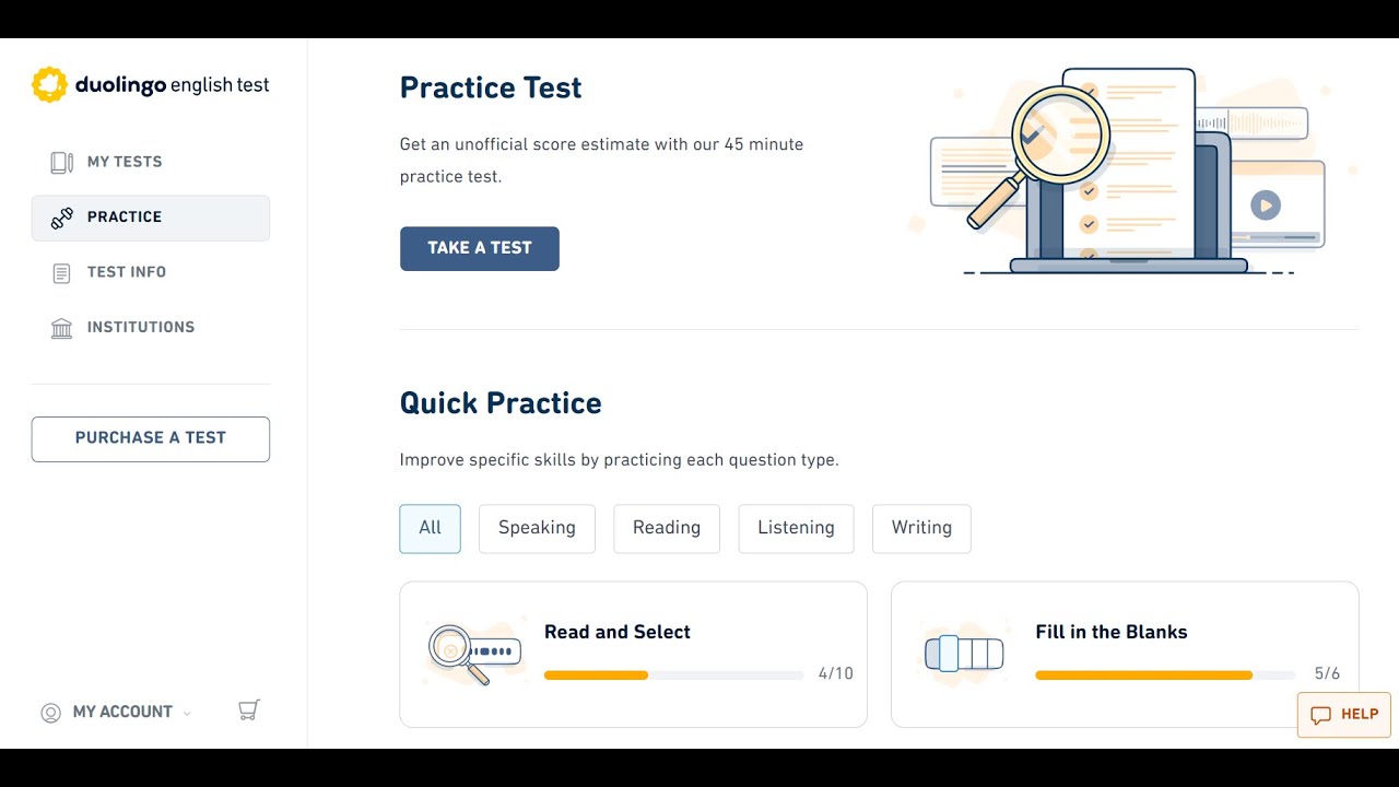 Practicing for the Duolingo English Test | Interface and Experience ...