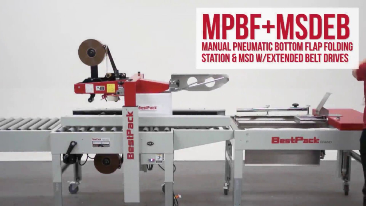 BestPack MPBF Pack Station Case Sealer with BestPack MSDEB - YouTube