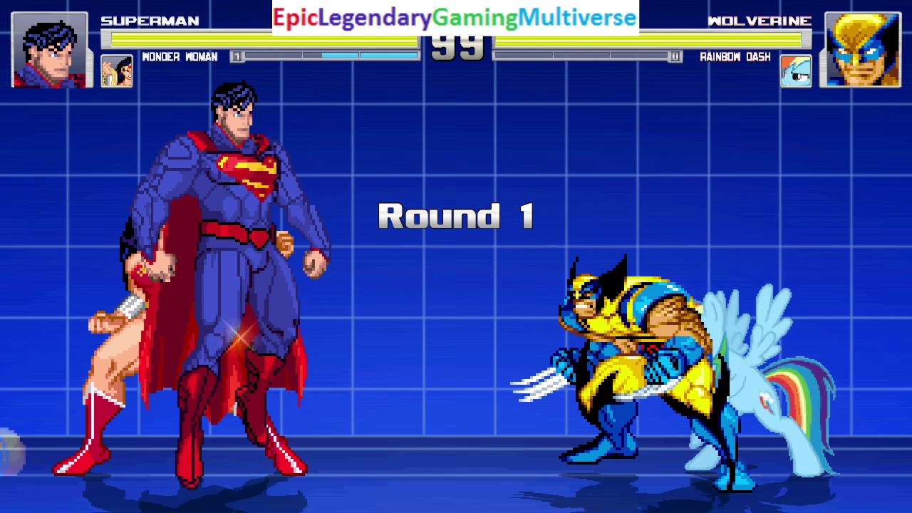 MUGEN Matches / Battles Of Superman, Wonder Woman, & Rainbow Dash From ...
