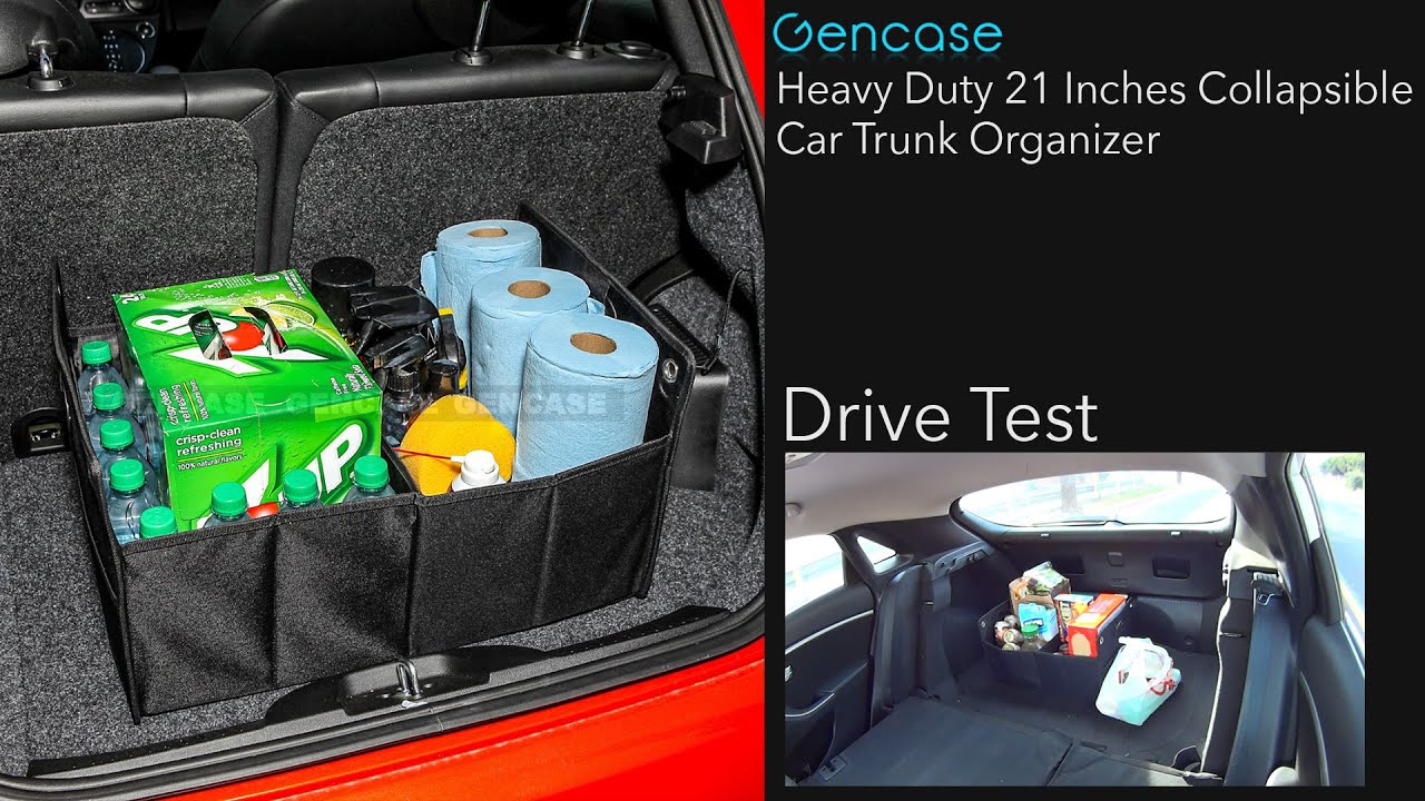 Gencase Car Storage Trunk Fold Flat Organizer Drive Test - YouTube