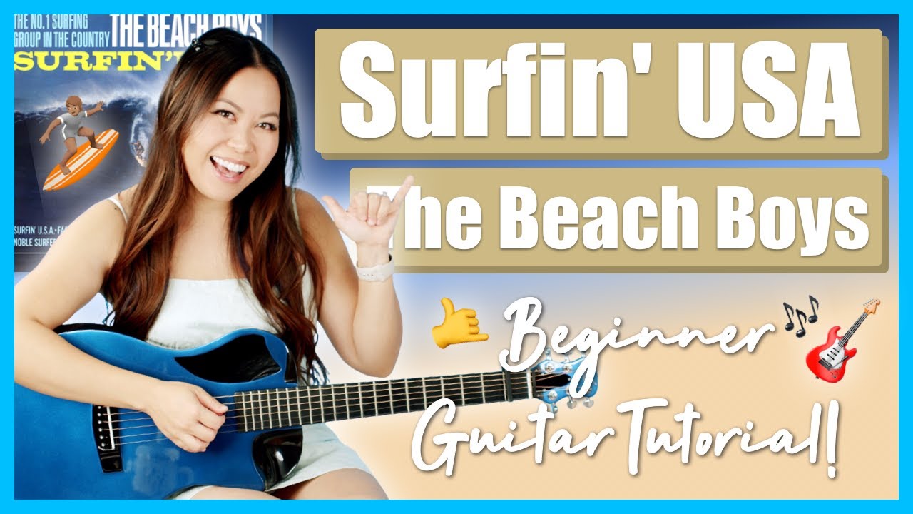 Surfin' USA 🏄🏼 The Beach Boys EASY Guitar Lesson 🎸 Beginner Tutorial ...