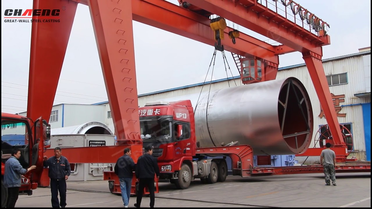 Shell segments of rotary kiln, kiln shell manufacturer - YouTube