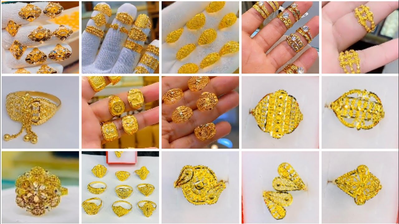 Gold Ring Designs 2024/Gold Ring Designs For women/Light weight Gold ...