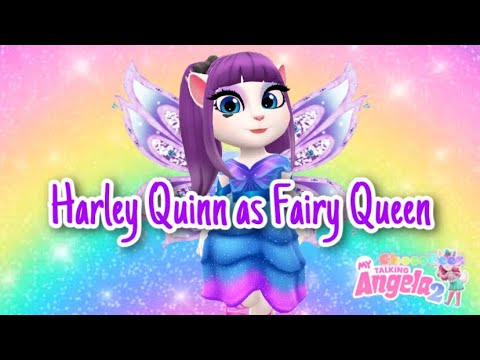 Recreating Harley Queen as Fairy My Talking Angela 2 0.28 - YouTube