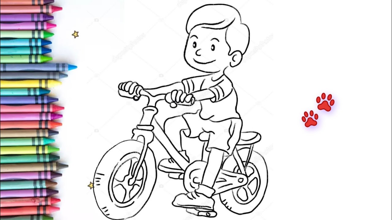 coloring bikes 🚴 mewarnai sepeda - YouTube