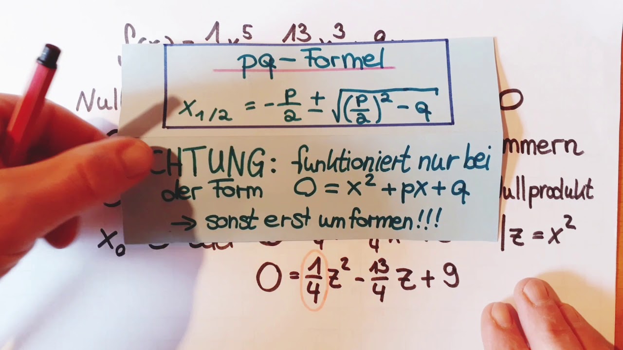 Nullstellen bestimmen durch Substitution (Teil 2) mit x ausklammern und ...