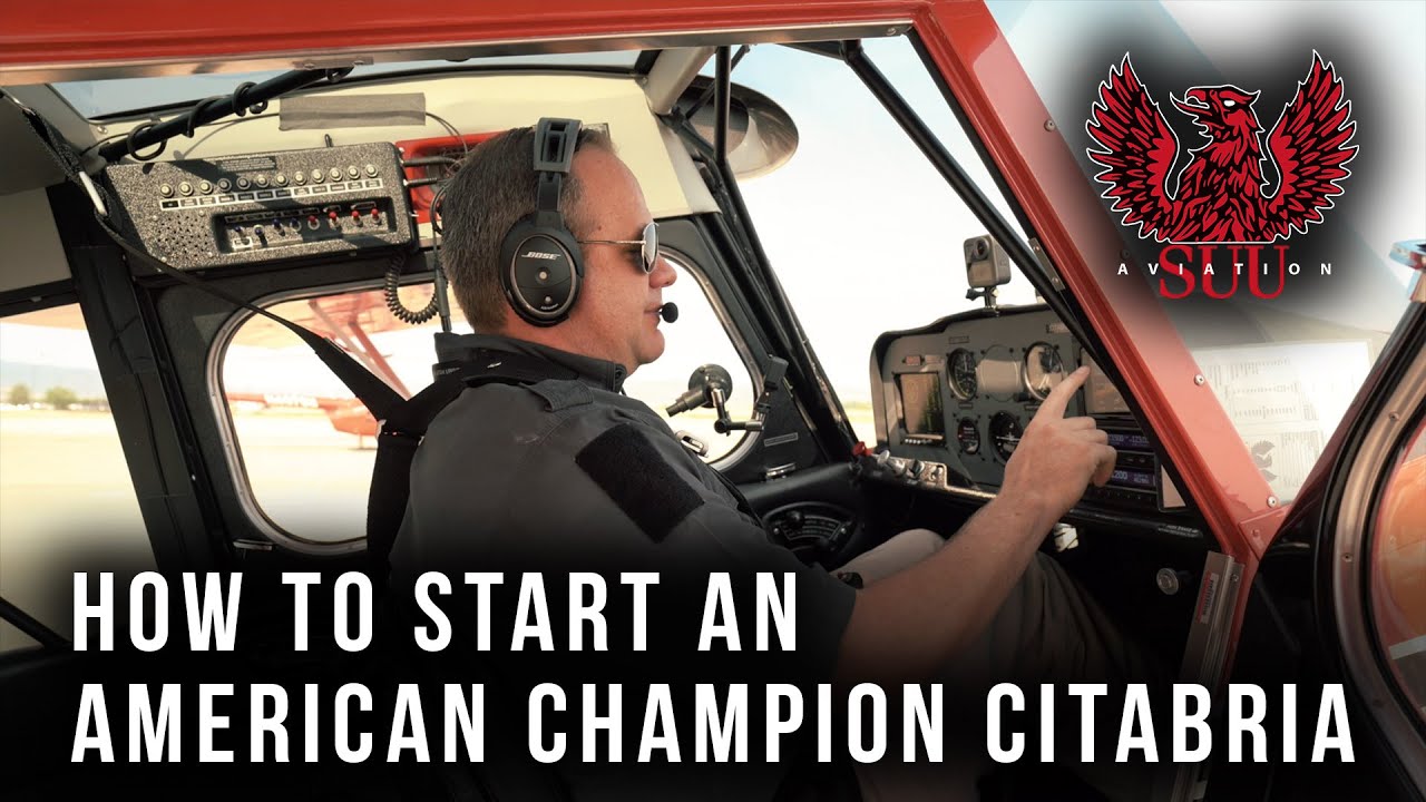 American Champion Citabria Startup And Takeoff | Step By Step - YouTube