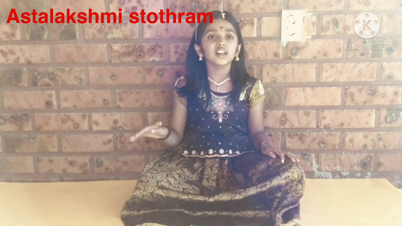 Astalakshmi stotram 🙏Sung By Shanmitha || Shanmitha vlogs|| Astalaksmi ...