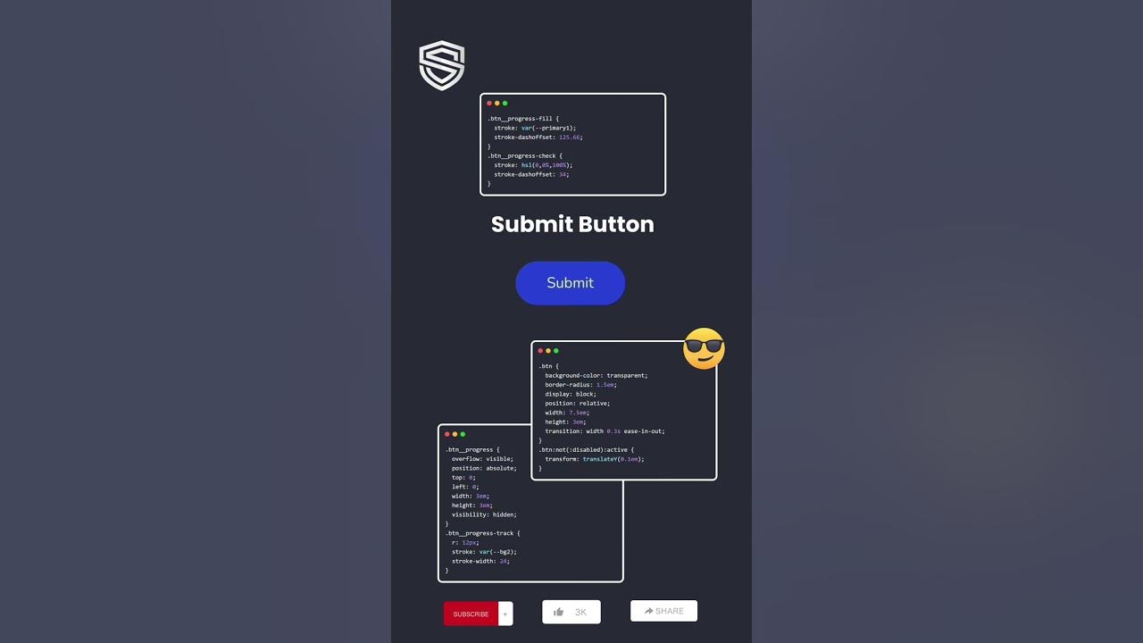 Submit Button Animation With Html And Css Button Styling Html And Css Shots Htmlcss Youtube