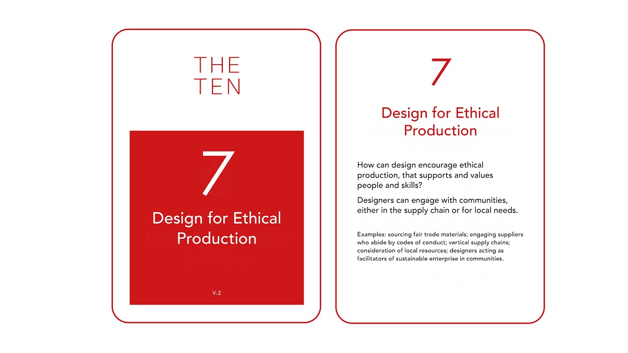 7 Design for Ethical Production - YouTube