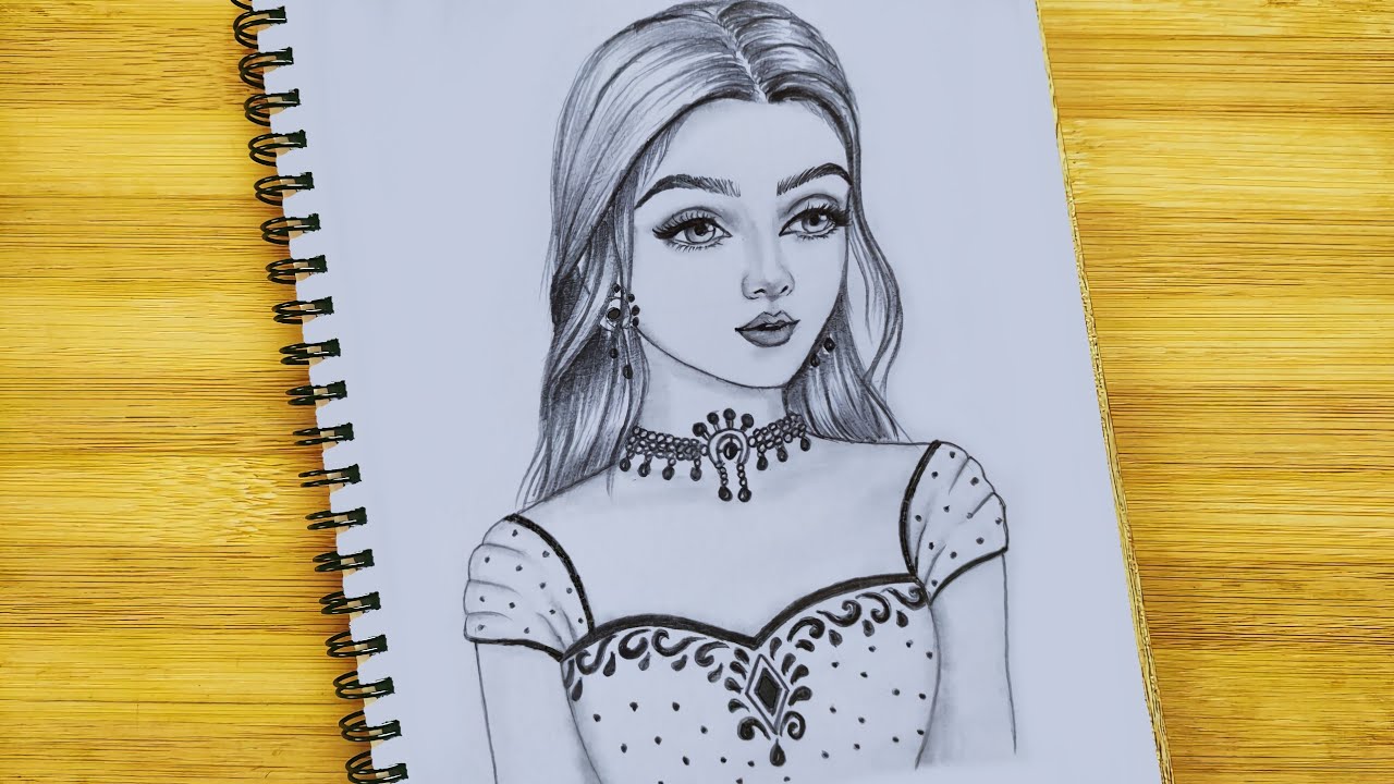 How to Draw a Girl ll Traditional Drawing ll Girl Drawing - YouTube