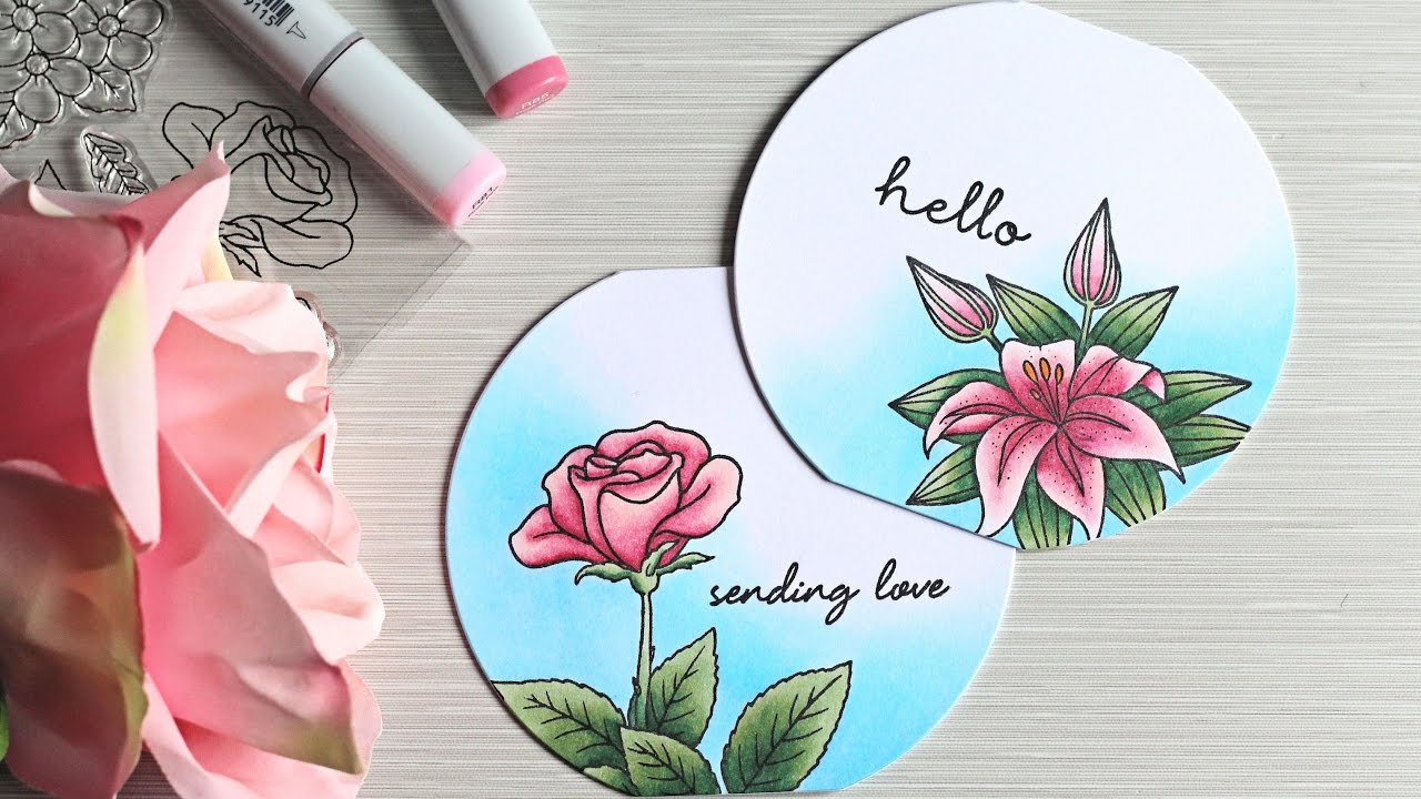 Adding Dimension to One Layer Cards with Coloring - YouTube