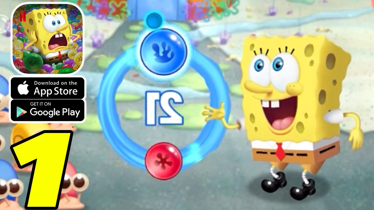 SPONGEBOB BUBBLE POP NETFLIX Gameplay Walkthrough Part 1 - Match ...