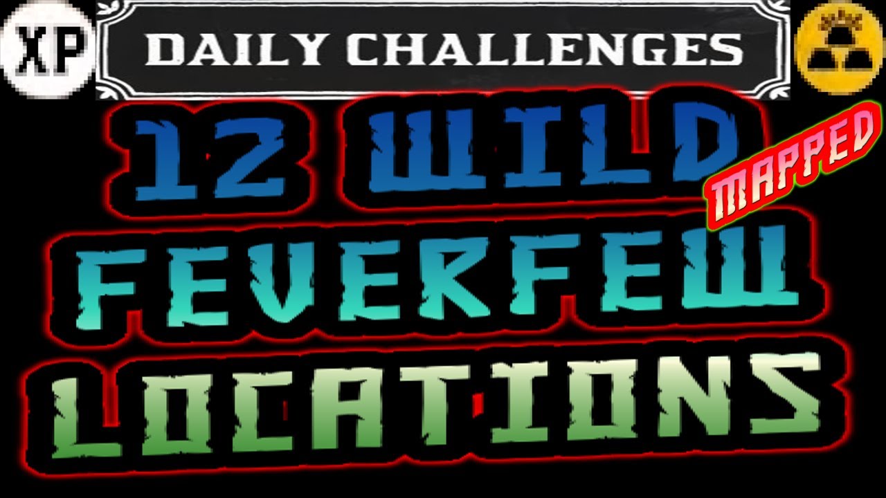 🌼 Wild Feverfew Locations RDR2 Online Daily Challenge Location Guide ...