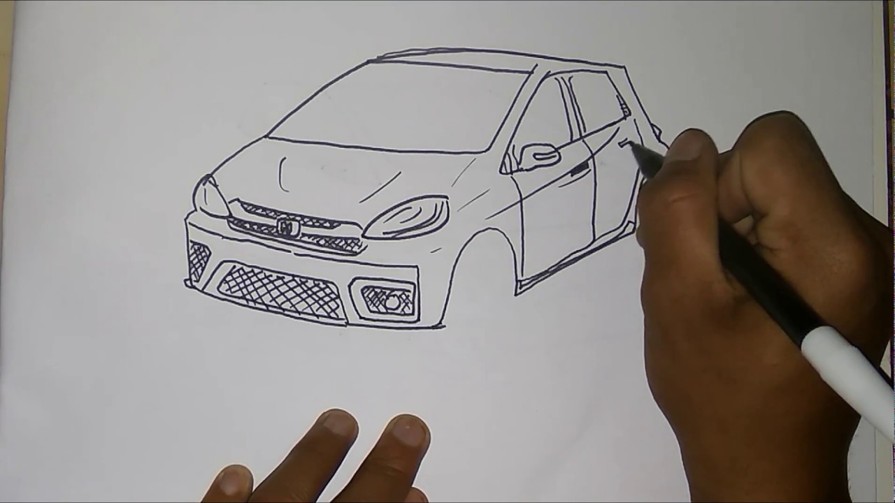 Menggambar Mobil | Honda Brio - YouTube