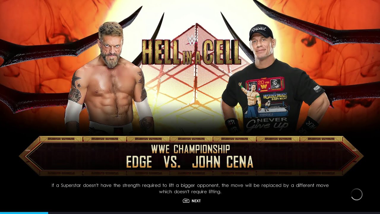 WWE 2K22 John Cena Vs Edge - YouTube