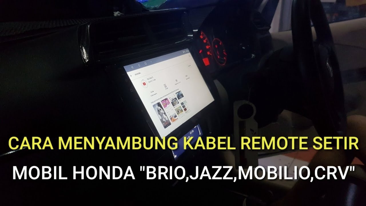 CARA MENYAMBUNG REMOTE SETIR MOBIL HONDA BRIO,JAZZ,MOBILIO,CRV - YouTube