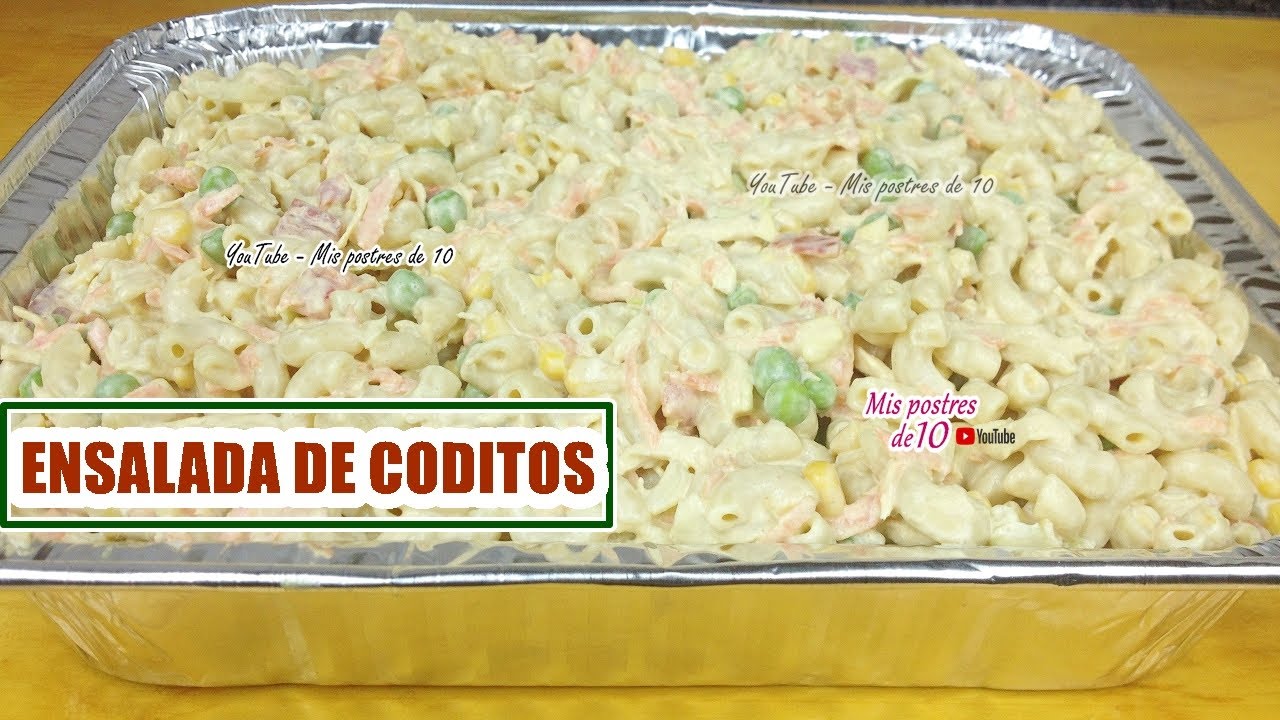 ENSALADA FRIA DE CODITOS CON POLLO PARA FIESTAS - YouTube