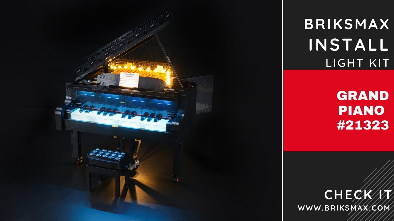【BX350 Installation Video】BriksMax Light kit for Lego Grand Piano 21323 ...