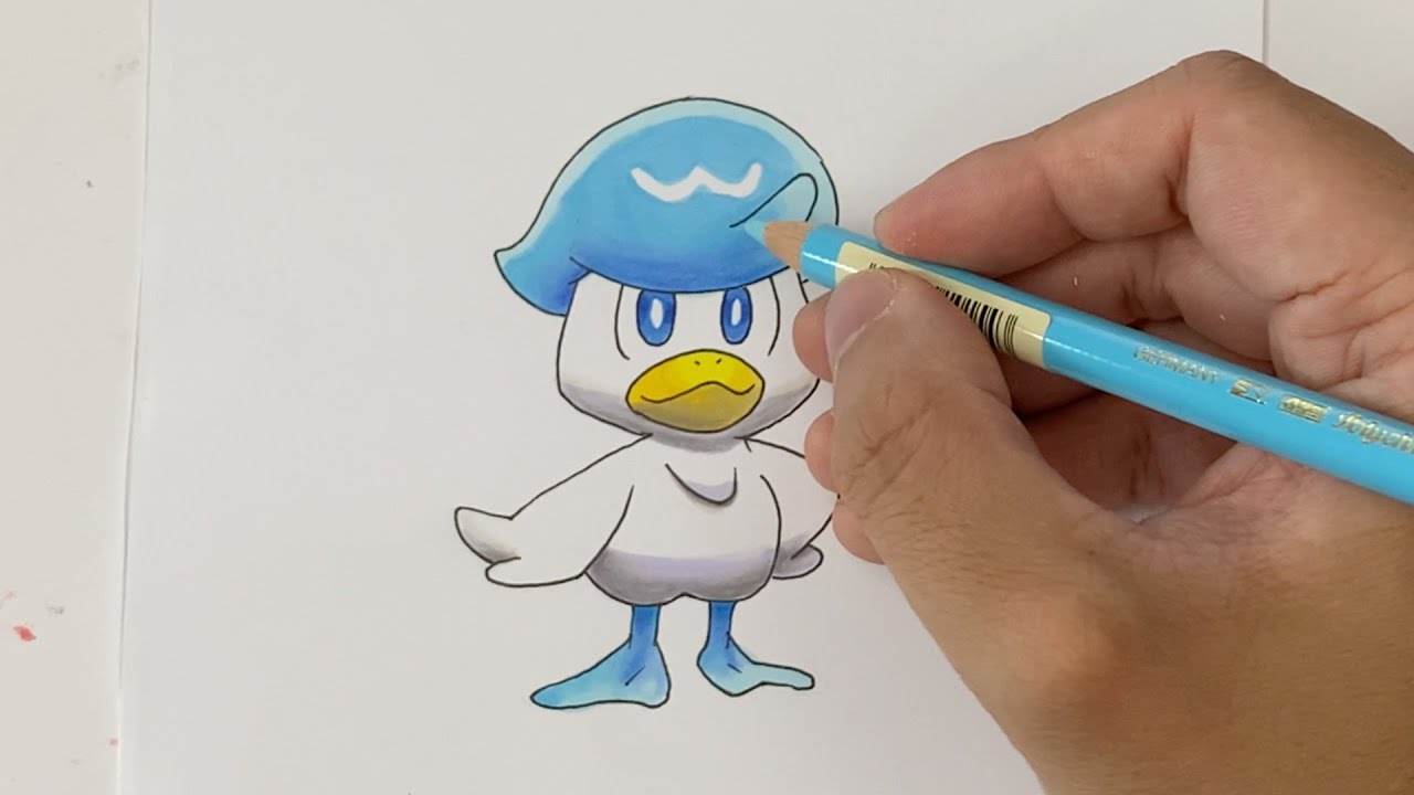 How to draw Quaxly from Pokemon Scarlet & Violet - YouTube