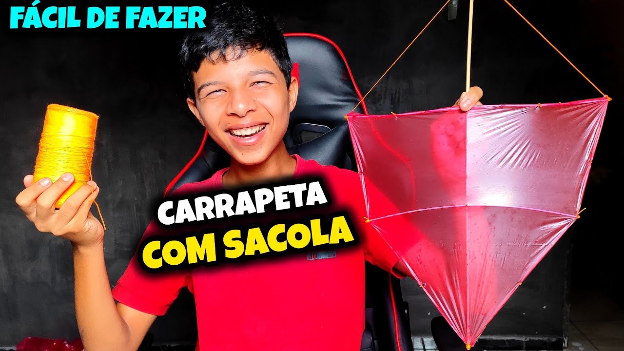 "Como Fazer uma Pipa Carrapeta com Sacola – Passo a Passo Simples ...