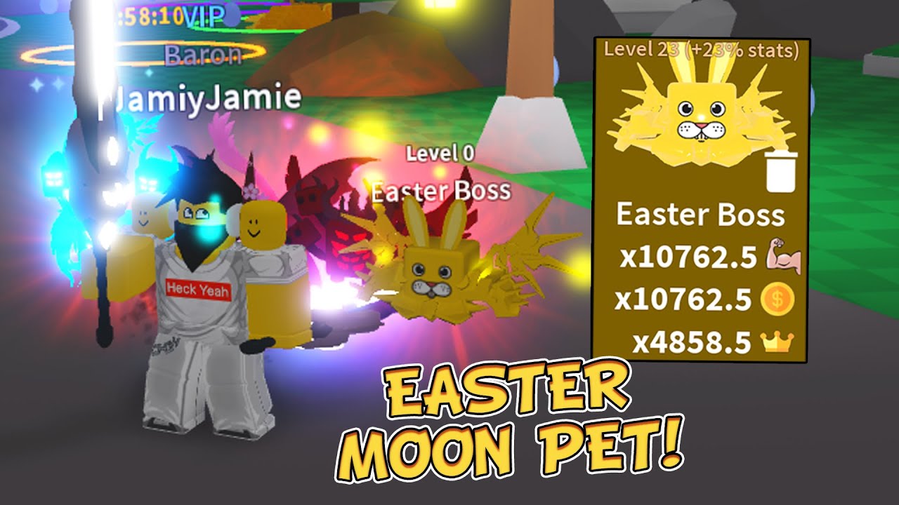 I HATCHED THE NEW EASTER BOSS MOON PET IN SABER SIMULATOR! - YouTube